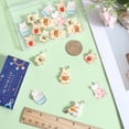 1Box 24Pcs 6 Styles Music Theme Opaque Resin Pendants with Platinum ...