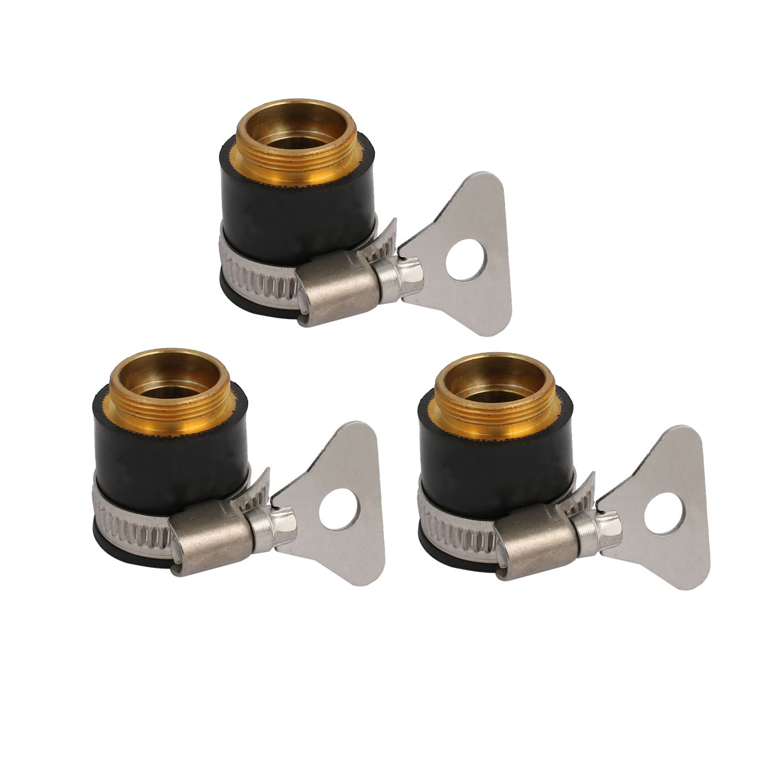 15mm to M22 Male Thread Water Tap Rubber Faucet Adapter 3pcs w Hose ...