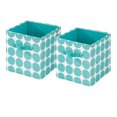 iDesign Dot Small Storage 2 Piece Cube Set, Teal - Walmart.com