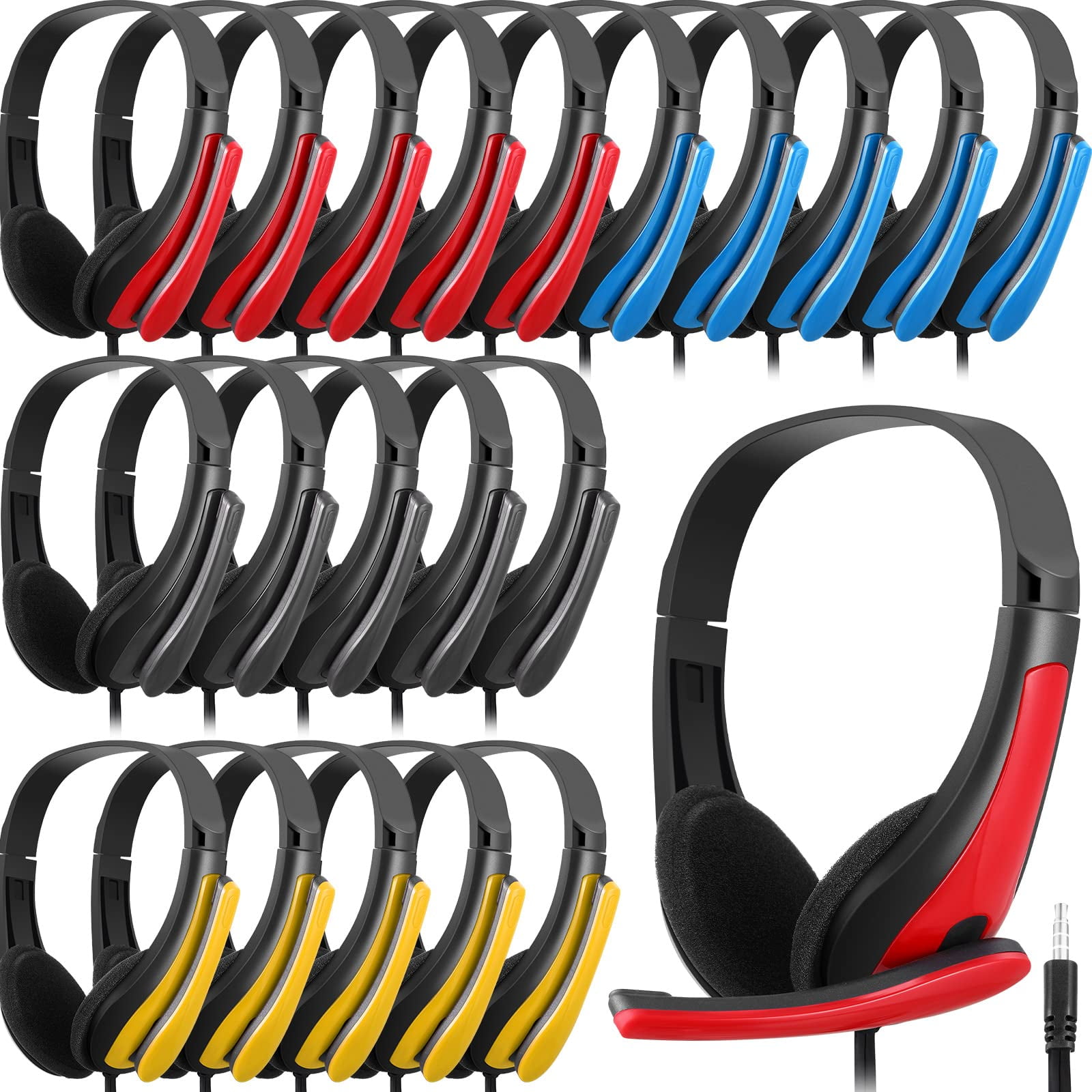 Click here for Yunsailing 20 Pack Bulk Classroom Headphones With... prices