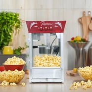 Great Northern Princeton Red Antique Style Popcorn Popper Machine, 8 ...