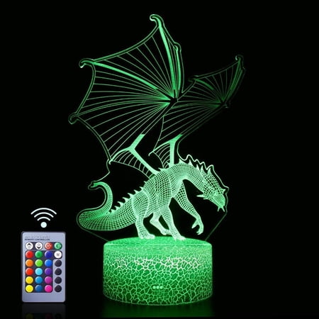 Dragon Nightlight with Remote & Touch Control,16 Colors & 4 Flashing ...