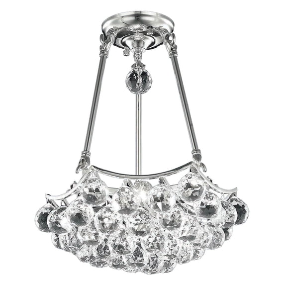 9802 Corona Collection Chandelier D:26in H:21in Lt:12 Chrome Finish ...