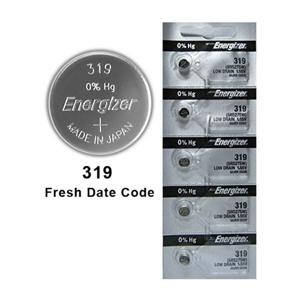 50X Energizer 319 Battery Silver Oxide Watch Button Low Drain 1.55V ...