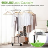 HOKEEPER 400 lbs Commercial Grade Heavy Duty Clothing Rack Collapsible ...