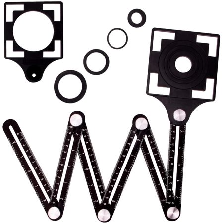 NUNADERNU Multi-Angle Measuring Ruler with Positioning Hole, 6-Sided ...