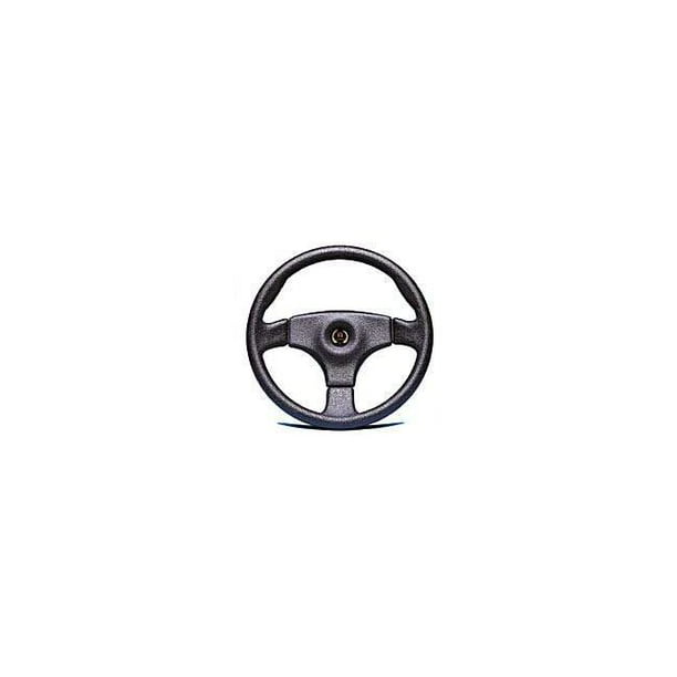 SeaStar SW59491P Stealth Black 14" 3-Spoke Boat Steering Wheel with ...