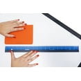 Victor Technology Easy Read Ruler, 18", Blue/Black, Stainless Steel ...