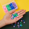 1 Box 8 Style Acrylic European Beads Imitation Gemstone Large Hole ...