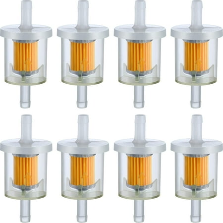 8 Pieces Small Engine Fuel Filter 40 um Fuel Filter for 1/4 inch 5/16 ...