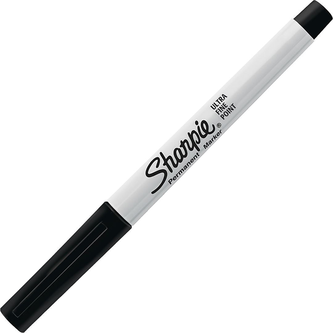 Sharpie Permanent Markers Ultra Fine Tip Black (37121) 593980 - Walmart ...