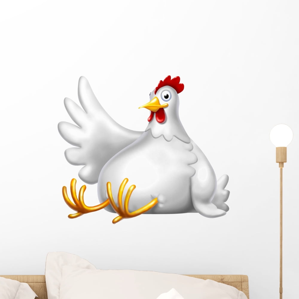 Chicken Wall Decal by Wallmonkeys Peel and Stick Graphic (18 in H x 18 ...