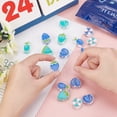 40Pcs 10 Style Transparent Enamel Acrylic Beads Flat Round Strawberry ...