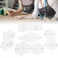 Half Hexagon Quilting Template, Acrylic Quilting Ruler With Clear Data ...
