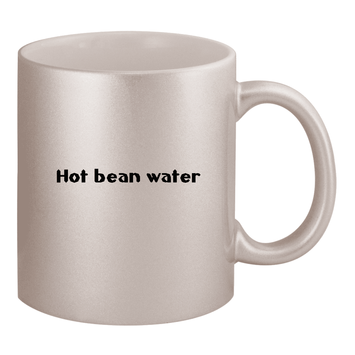 Hot Bean Water - 11oz Ceramic Silver Coffee Mug - Walmart.com