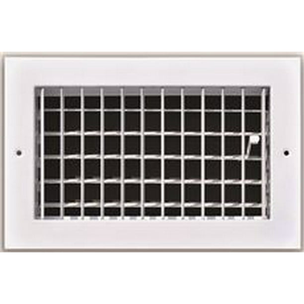 ADJUSTABLE 1 WAY WALL / CEILING REGISTER, 8 IN. X 8 IN., ALUMINUM per 2 ...