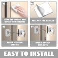 4 Pack Refrigerator Locks with Keys for Kids, Toddlers and Adults, Self ...