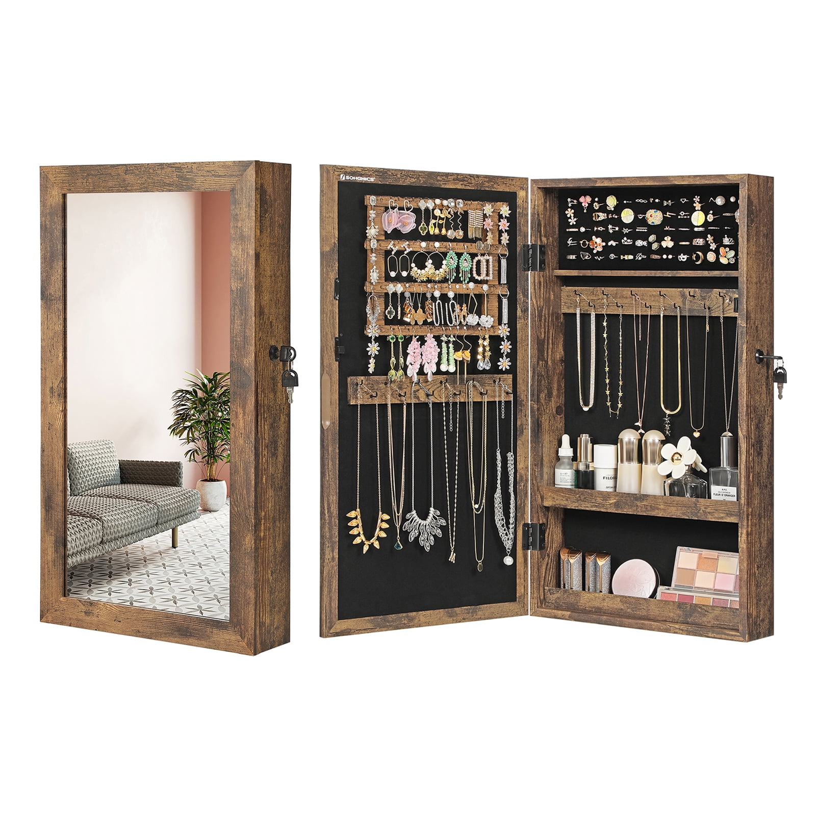 Click here for Songmics Lockable Jewelry Cabinet Armoire  Wall-Mo... prices