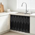 Black Geometric Small Cabinet Curtains 11"W x 13"L, Boho Modern ...