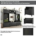 Tensun Black Modern Hall Tree With Storage Bench 4 In 1 Coat Rack 7