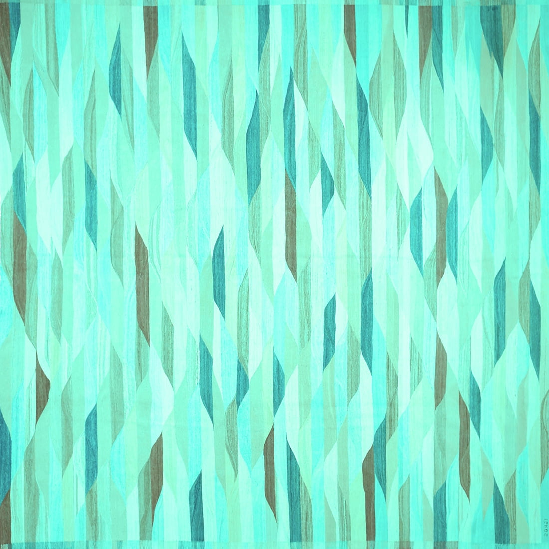 Ahgly Company Indoor Square Solid Turquoise Blue Modern Area Rugs, 3 ...