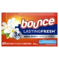 Bounce Mega Dryer Sheets, 60 Ct, Long Lasting Freshness, Outdoor Fresh ...