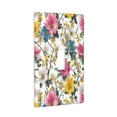 Black Gold Flowers Leaves Pattern Double Toggle Wall Plate Switch ...