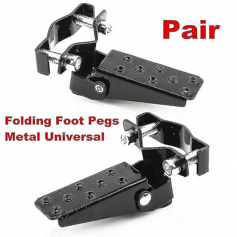 Universal Fit Black Motorcycle Passenger Foot Peg Rear Pedal Footrest ...