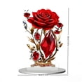 Bohemian Heart Rose Acrylic Stand, 2D Love Tree Tabletop Ornament ...