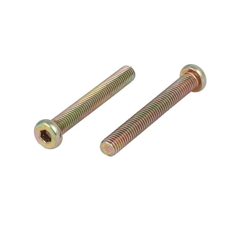 M8 x 60mm Fully Thread Hex Socket Drive Flat Head Screws Bolts ...