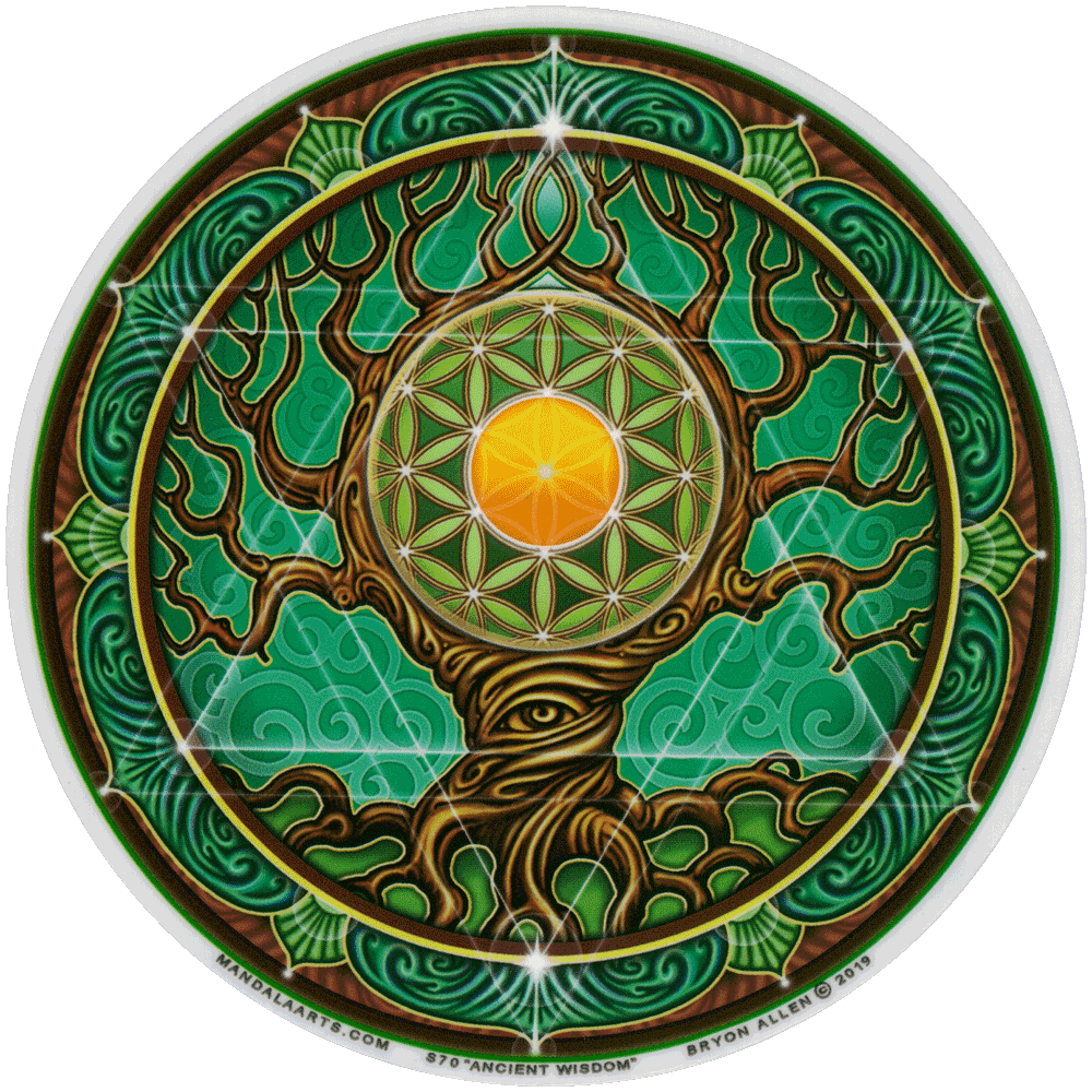 Mandala Arts Ancient Wisdom Tree of Life Double Sided Window Sticker ...