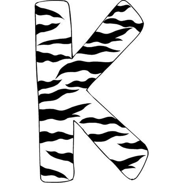 10in. Zebra Animal Print Letter Decals Stickers from A to Z - Walmart.com