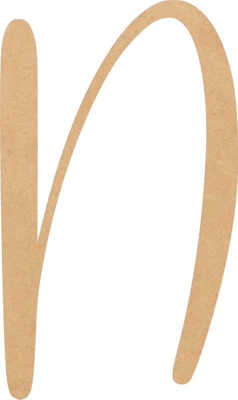 Wooden Letter N Blank Craft, Paintable 5'' MDF Wood DIY, Snowy ...