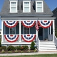 4 Pack USA Pleated Fan Flag, 3 X 6 Feet American US Bunting Flag ...