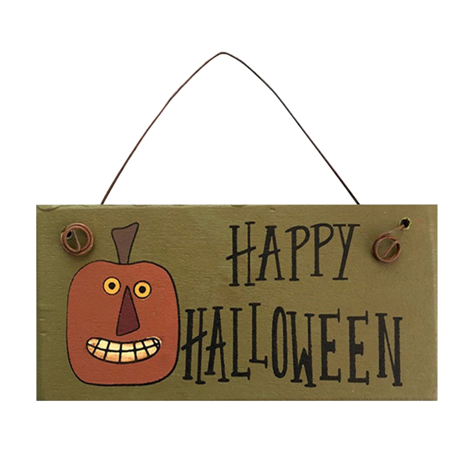 Halloween Hanging Sign Happy Halloween Door Welcome Sign Decorative ...