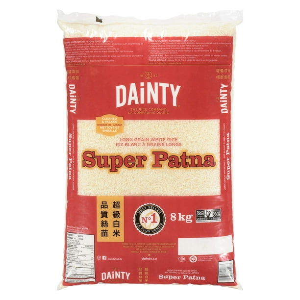 Dainty Super Patna 8kg Long Grain White Rice - Walmart.ca