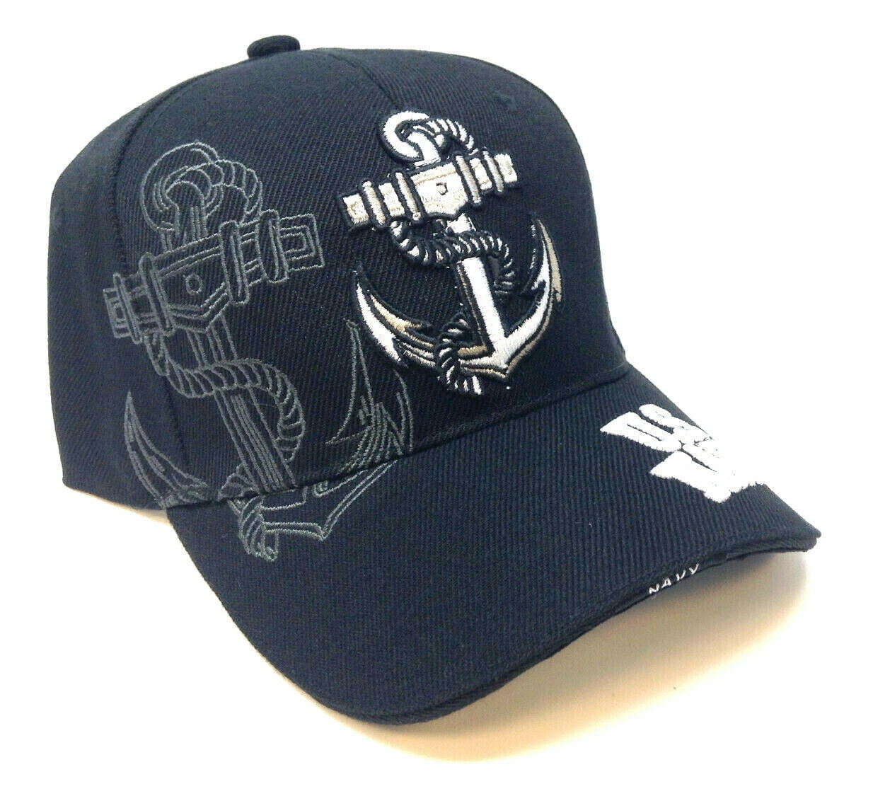 United States Navy Black 3D Anchor Logo Adjustable Hat - Walmart.com