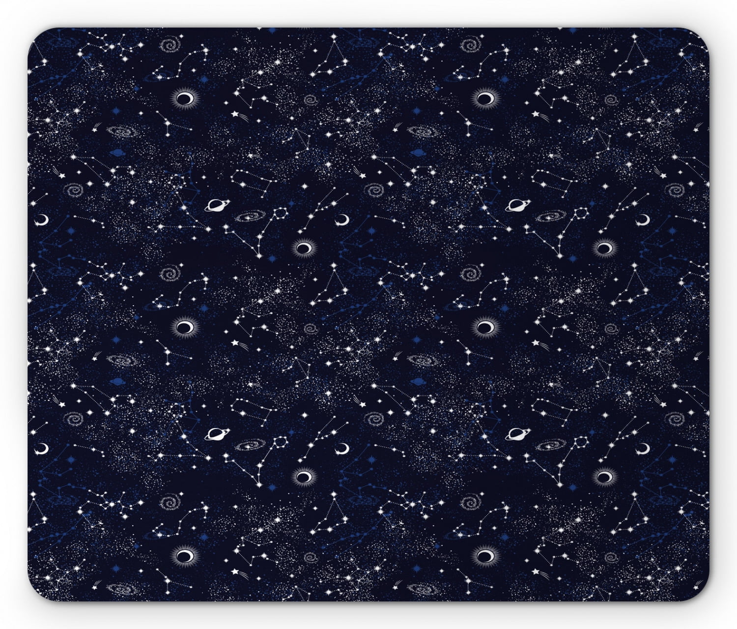 Blue Sky Mouse Pad, Repeating Stars Constellation Galaxy Theme Science Outer Space Print ...