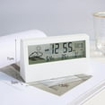 Bclong Thermo Hygrometer Clock Creative Weather Display Electronic Alarm Clock White