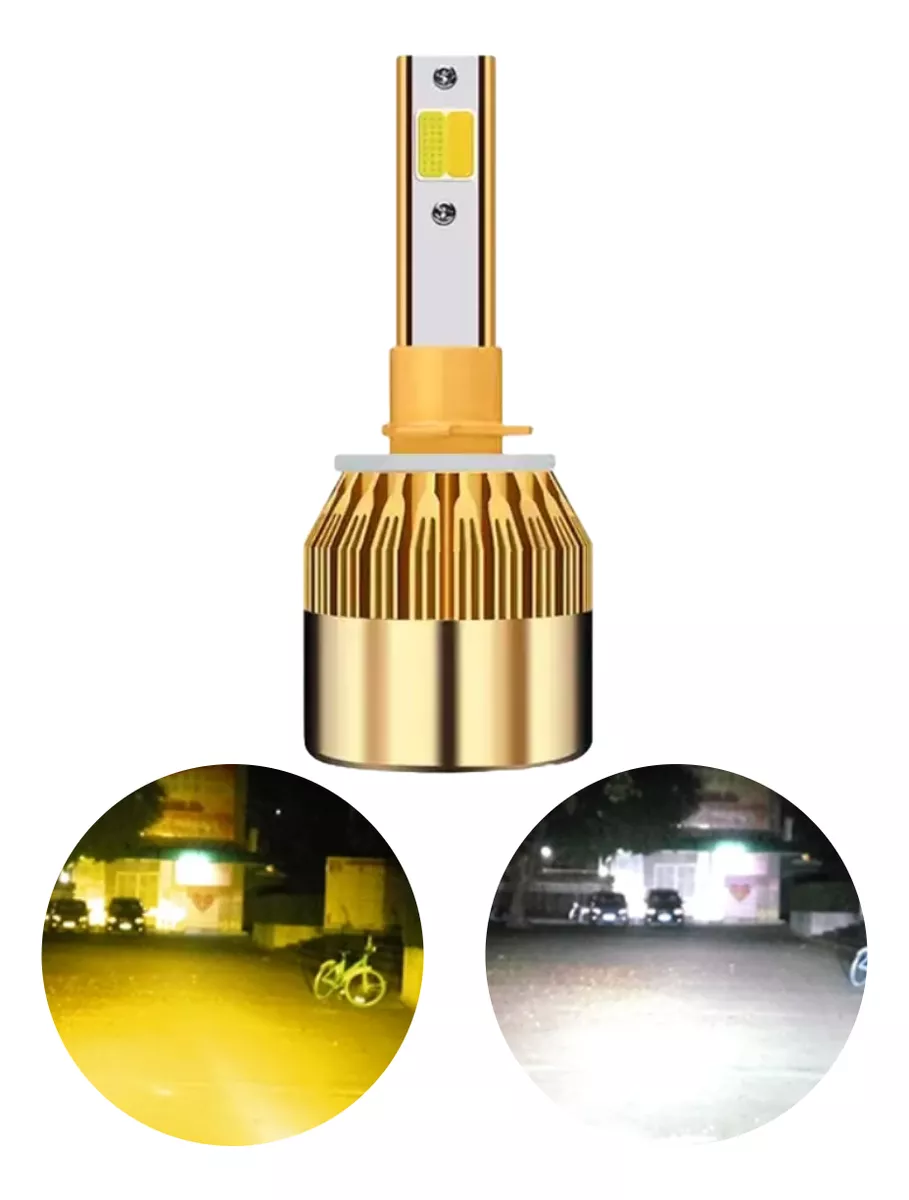 Foco Kit Led Auto Moto Faro Bicolor Blanco Amarillo 1pz | Bodega ...