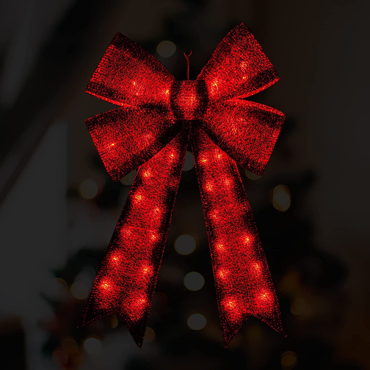 Click here for Nipocaio Red Christmas Bows With Led Lights christ... prices