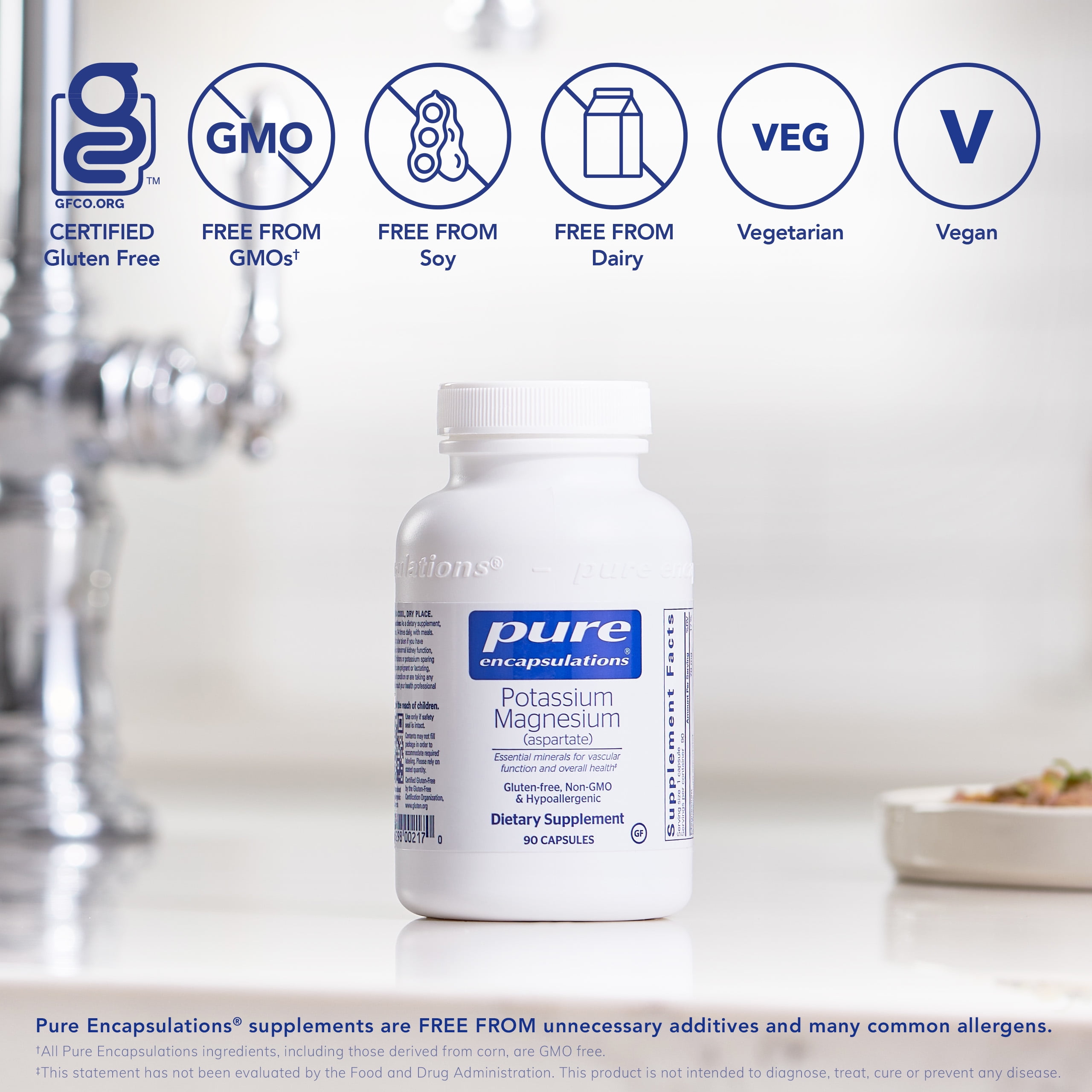 Pure Encapsulations Potassium Magnesium (Aspartate) | Supplement to ...