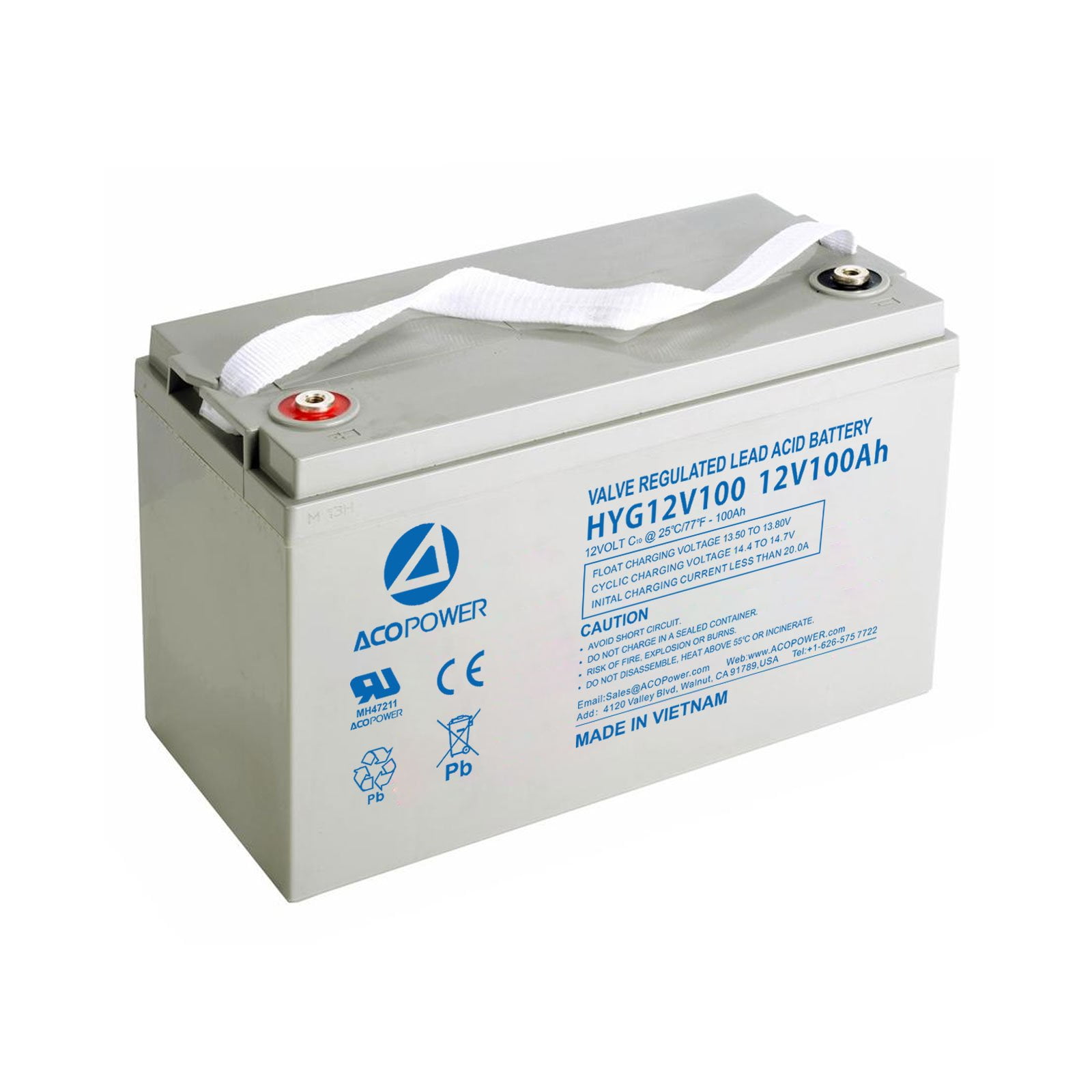 12-100Ah Rechargeable Gel Deep Cycle 12V 100 Ah Battery with Button ...