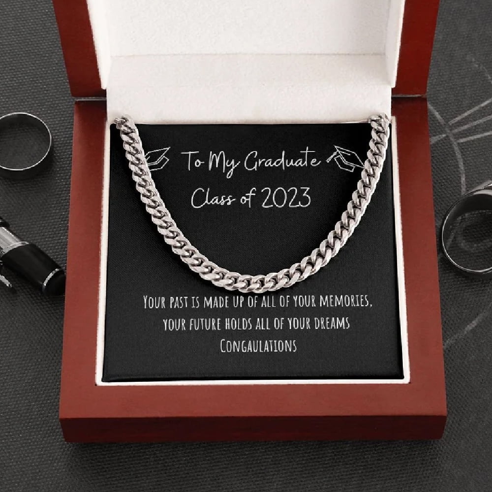 Happy Graduation Cuban Link graduation chain for men To my Graduate ...