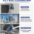 Wall Cleaner Mop with 82" Extendable Handle, 360° Rotating Head & 90 ...