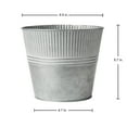 6.5'' Galvanized Tin Planters Medium Size Metal Buckets for Flowers ...