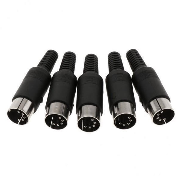 Conector macho de Audio Mini Pin 2xDIN para teclado/ratón DIY de 5 ...