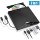 7 in 1 External DVD Drive for Laptop, TSV USB Optical Disk Drive ...