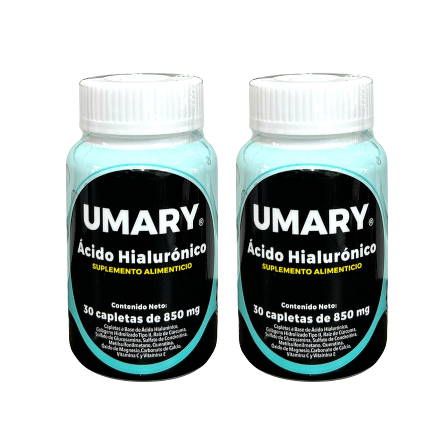 Pack de 2 Umary Ácido Hialurónico 30 cápsulas negro | Bodega Aurrera en ...