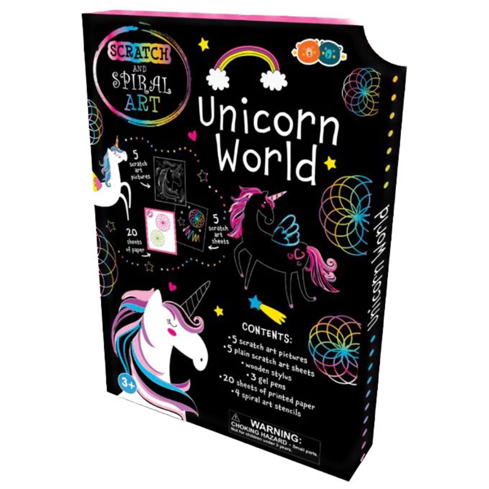Buddy And Barney Scratch And Spiral Art Unicorn World Set - Walmart.com